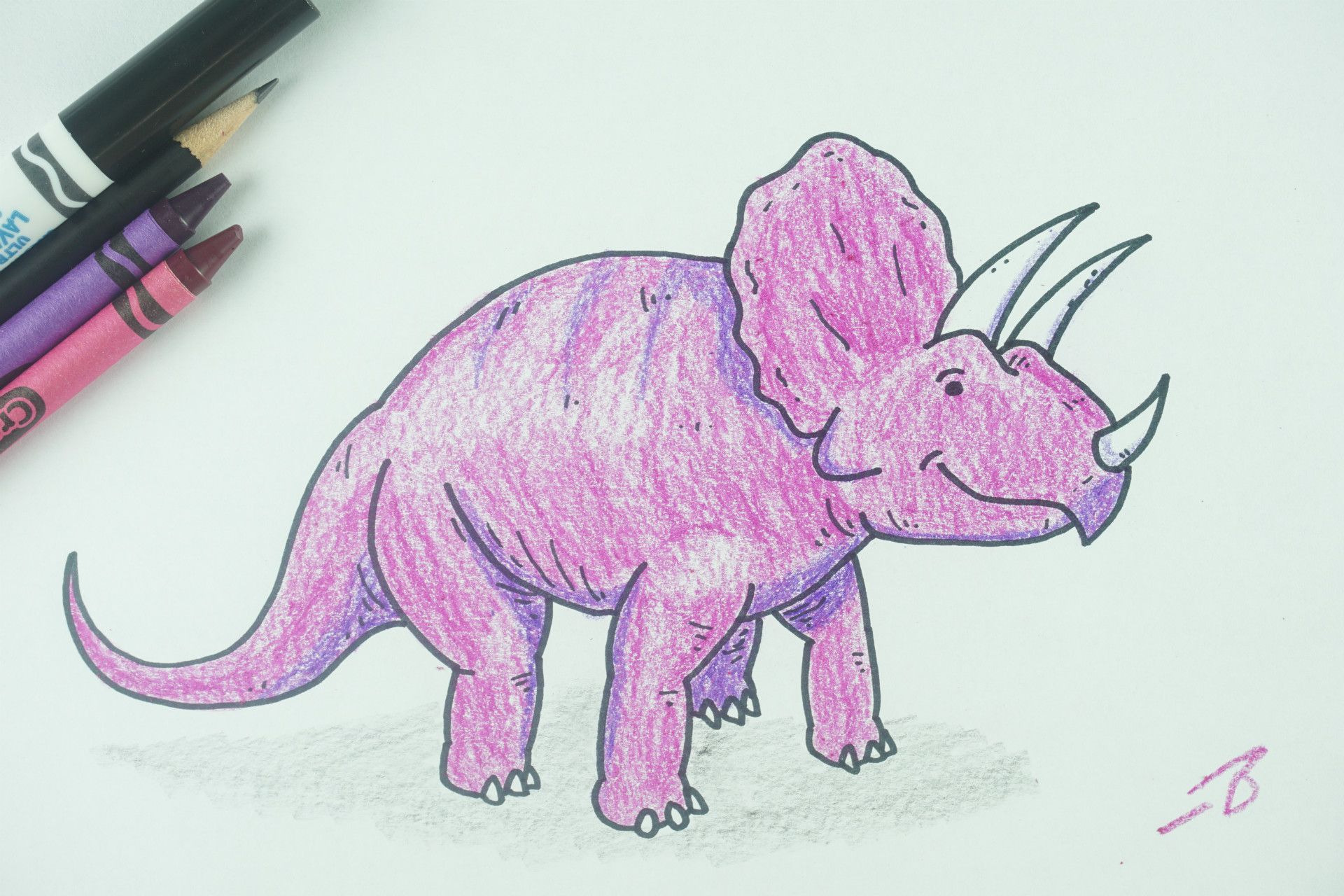 ️ How to Draw: Triceratops
