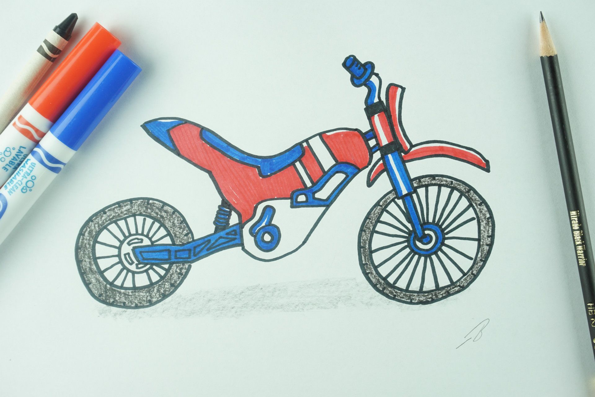 ️ How to Draw: A Dirt Bike